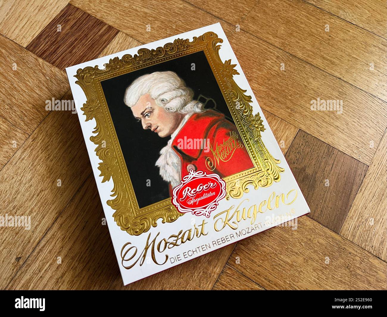Kyiv, Ukraine - January 07, 2025: A decorative Mozart themed chocolate ...