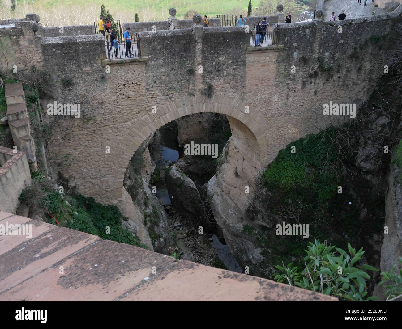 View from above of the historic Puente Viejo in Ronda Spain Stock Photo ...