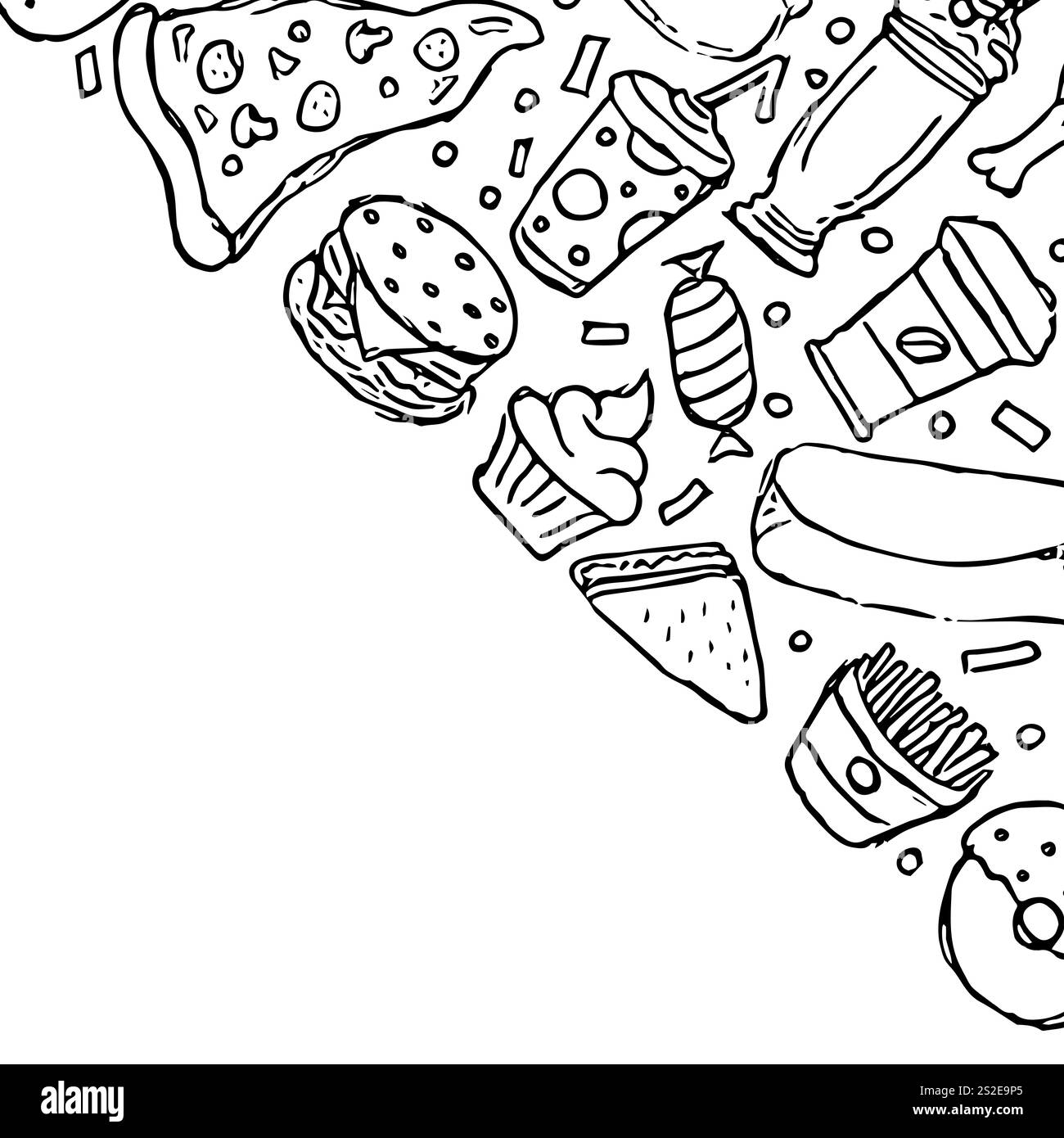 Hand drawn frame doodle Cut Out Stock Images & Pictures - Alamy