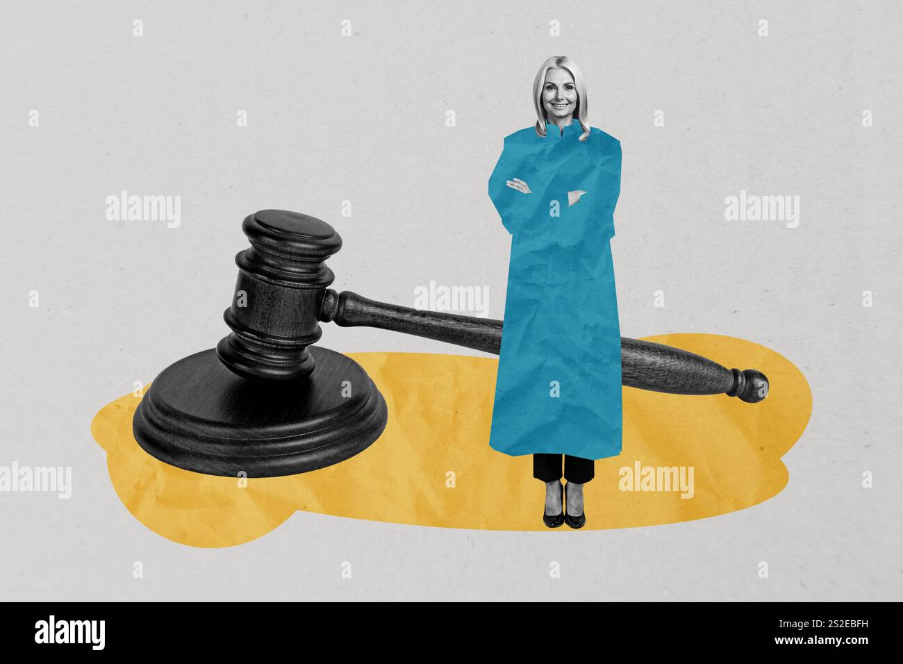 Creative photo collage trend artwork template of entrepreneur human ...