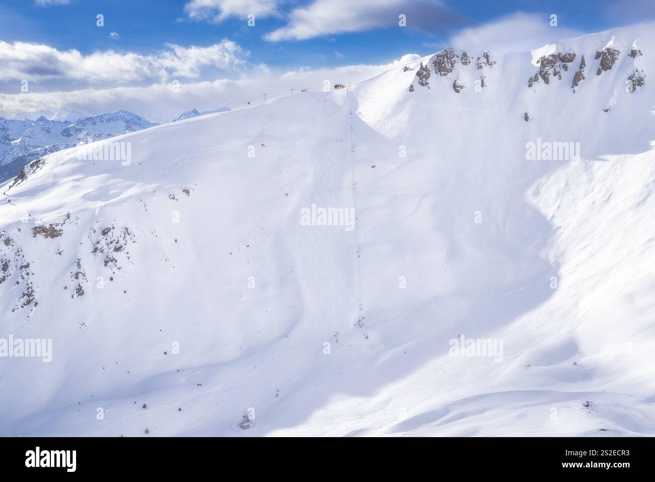 An absolutely breathtaking and stunning view of a majestic snowcovered ...