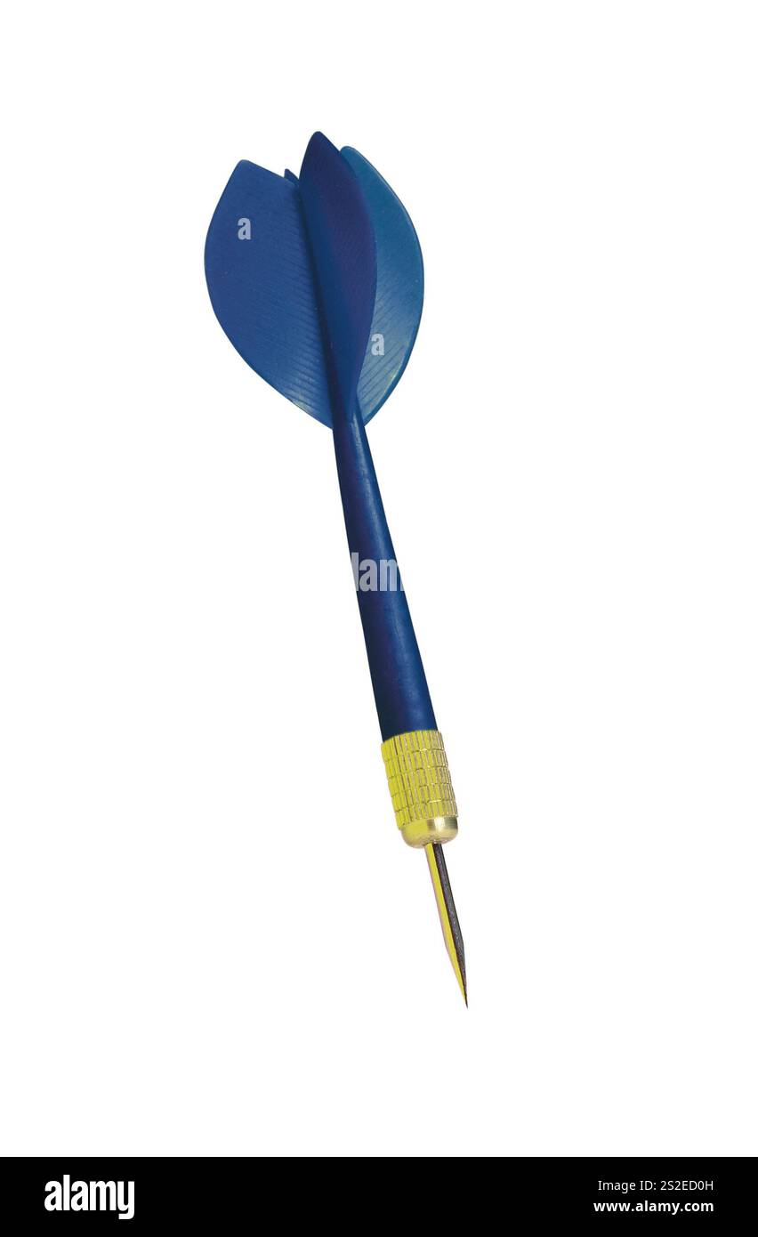 blue dart isolated on white background Stock Photo - Alamy