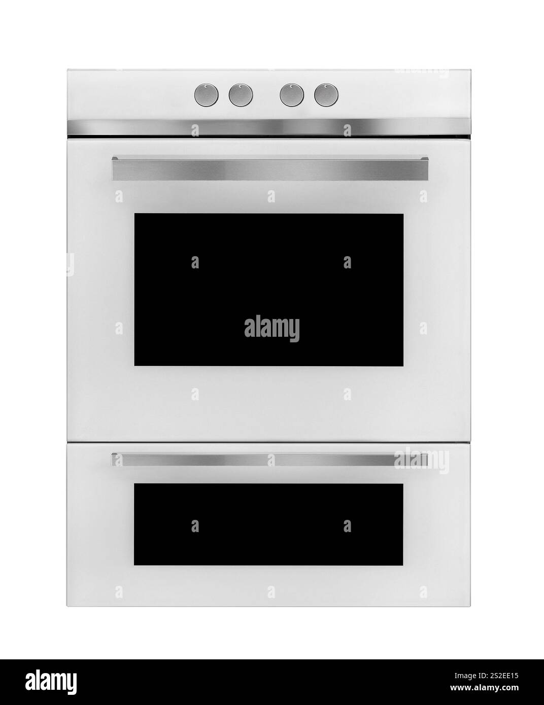 Modern gas cooker isolated on white background Stock Photo - Alamy