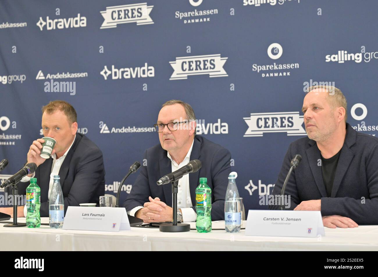 Aarhus, Denmark. 07th Jan, 2025. Pressemoedet hvor superligaklubben AGF ...
