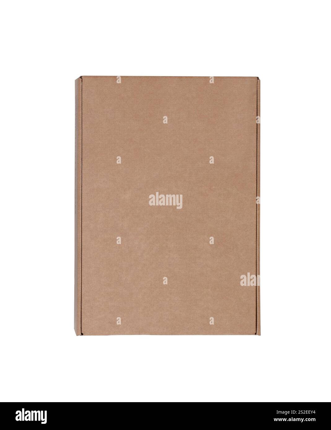 Cardboard box front side with isolated on white Stock Photo - Alamy