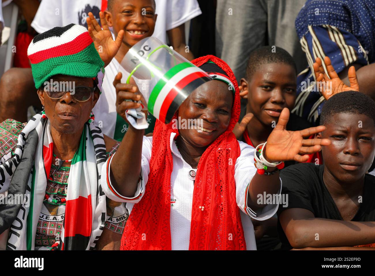 Supporters of President John Dramani Mahama, attend his inauguration ...