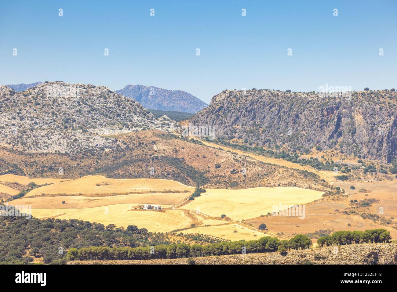 The mountainous land of Andalusia near Ronda town in Spain. Serene ...