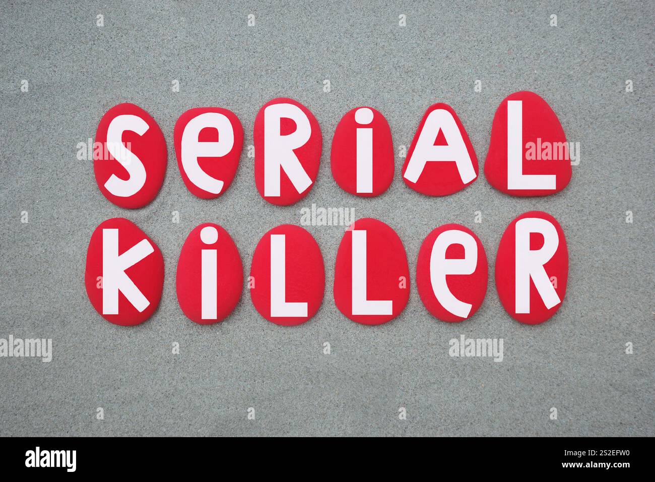 Serial Killer, a person who murders three or more people, creative logo ...