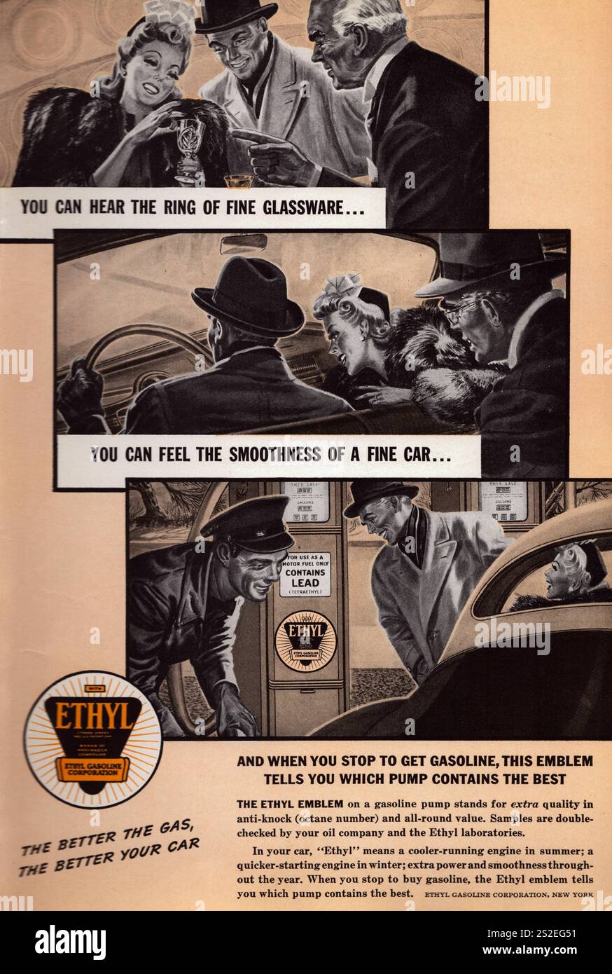 American gasoline company advertisement hi-res stock photography and ...