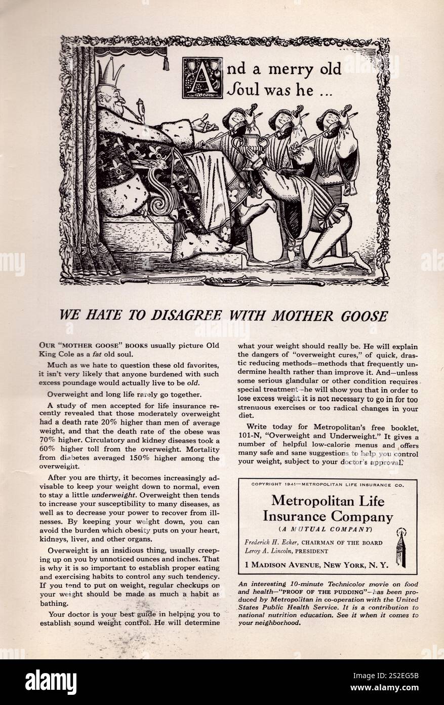 Metropolitan Life Insurance Company American advertisement 1940s We ...