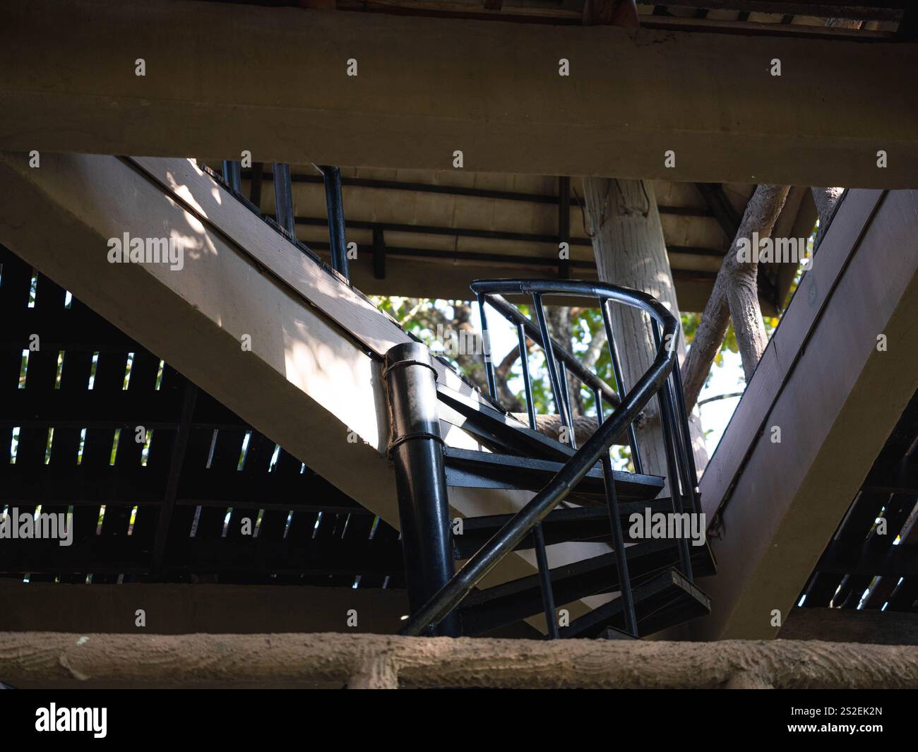 Modern indoor spiral staircase in a building Stock Photo - Alamy