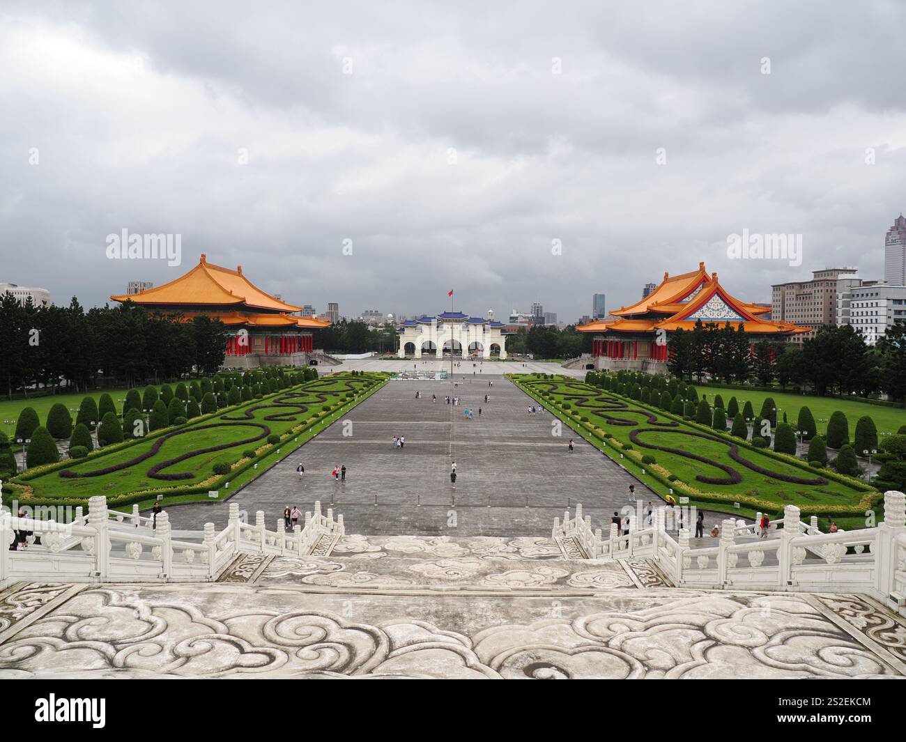 Wide angle shot of Liberty Square in Taipei Stock Photo - Alamy