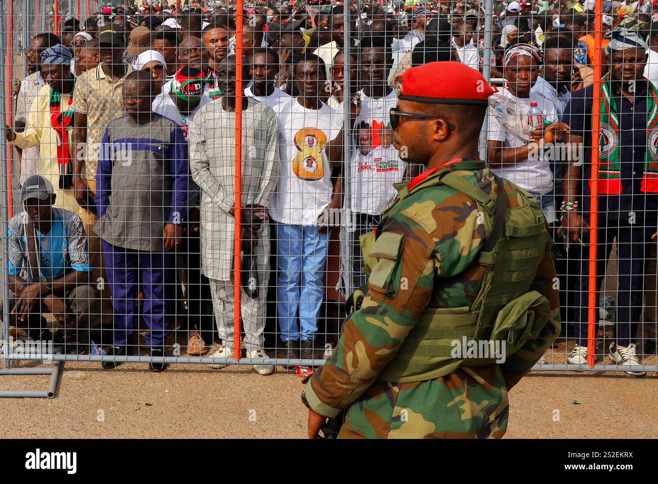 Supporters of Ghana's President John Dramani Mahama, attend his ...