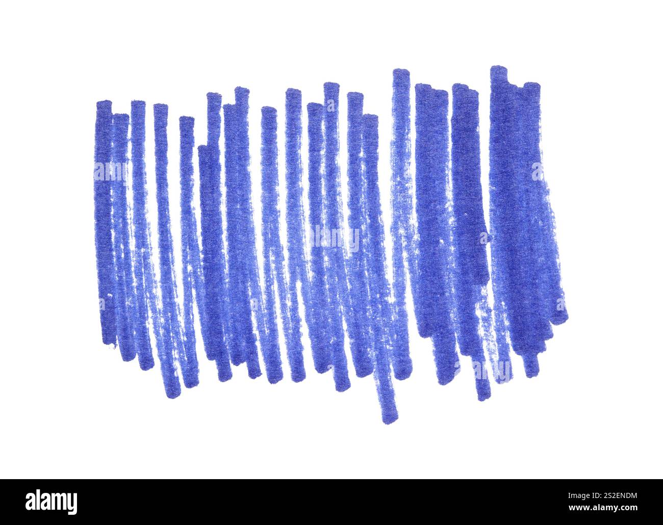 Abstract blue scribble lines pattern on white background with vertical ...