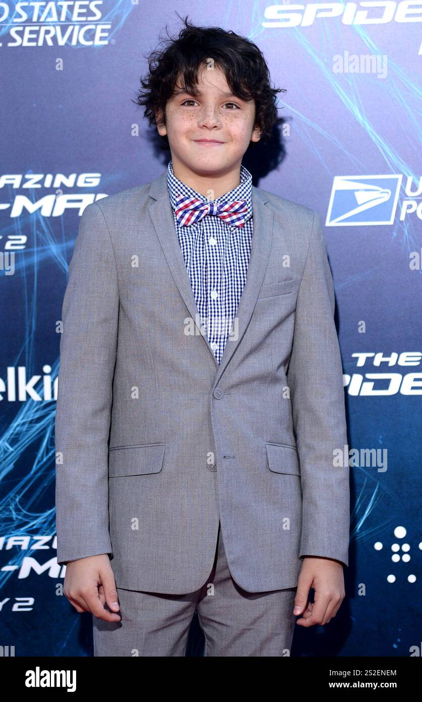 Noah Lomax at the premiere of 'The Amazing Spider-Man 2' in New York ...