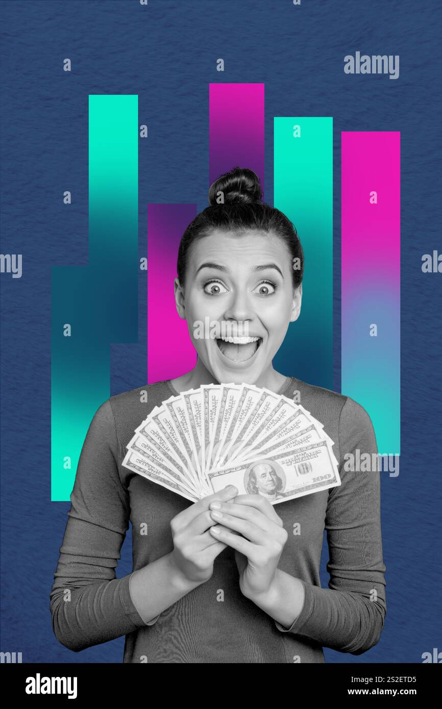 Template sketch image composite artwork collage of trade income finance ...