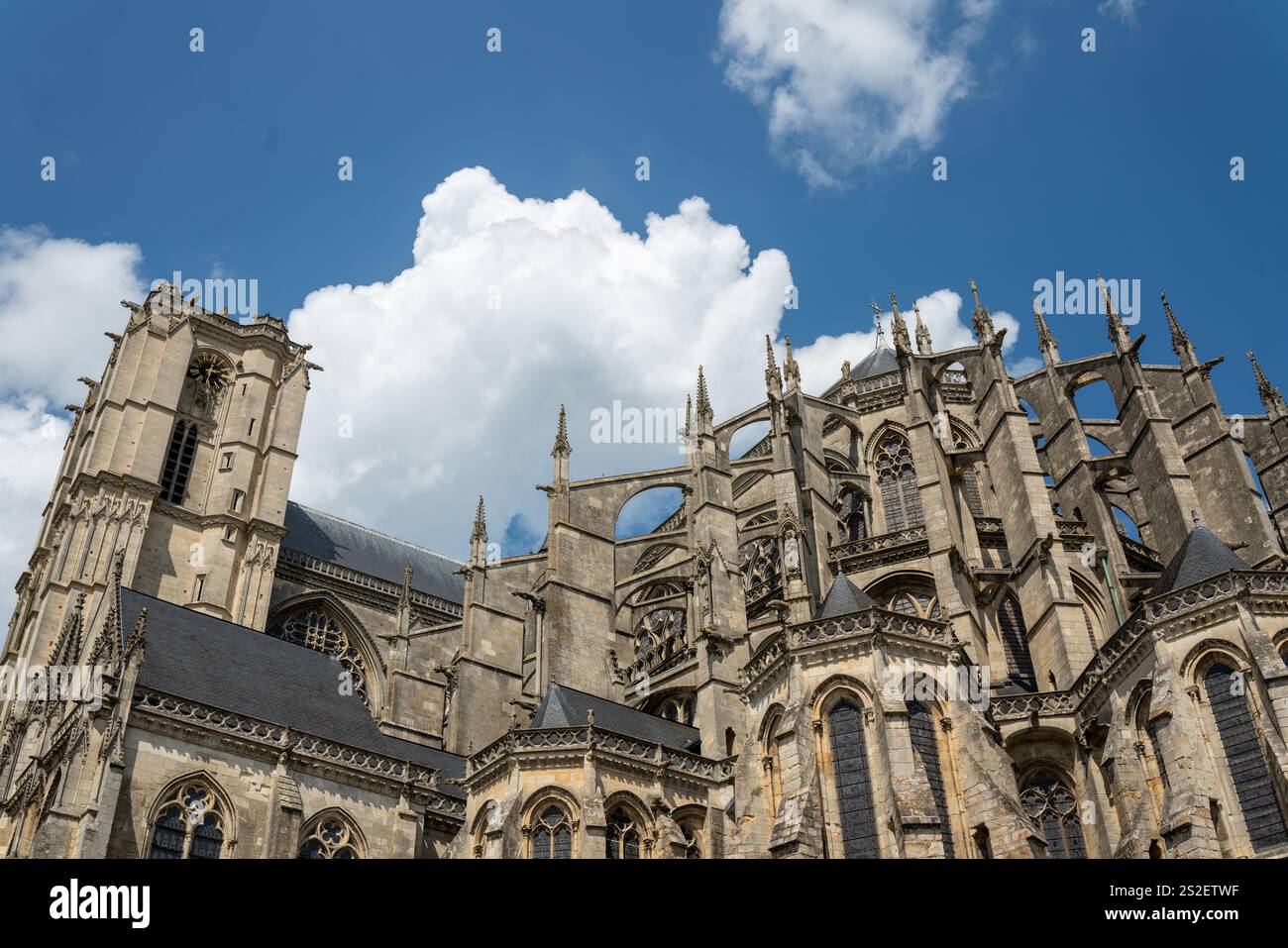 Ancient cathedral in Normandie Le Mans Stock Photo - Alamy