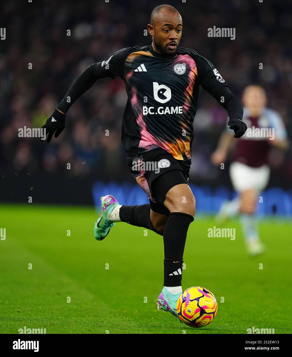 Leicester City's Jordan Ayew during the Premier League match at Villa ...