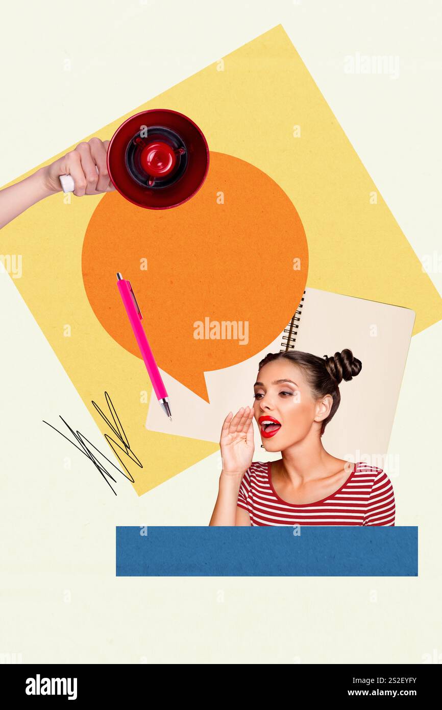 Creative artwork template image collage of textbox contact app network ...