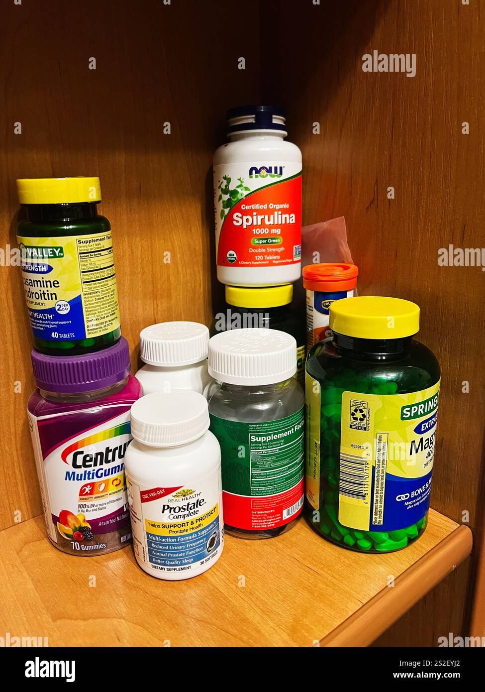 Kyiv, Ukraine - January 07, 2025: Several bottles of nutritional ...