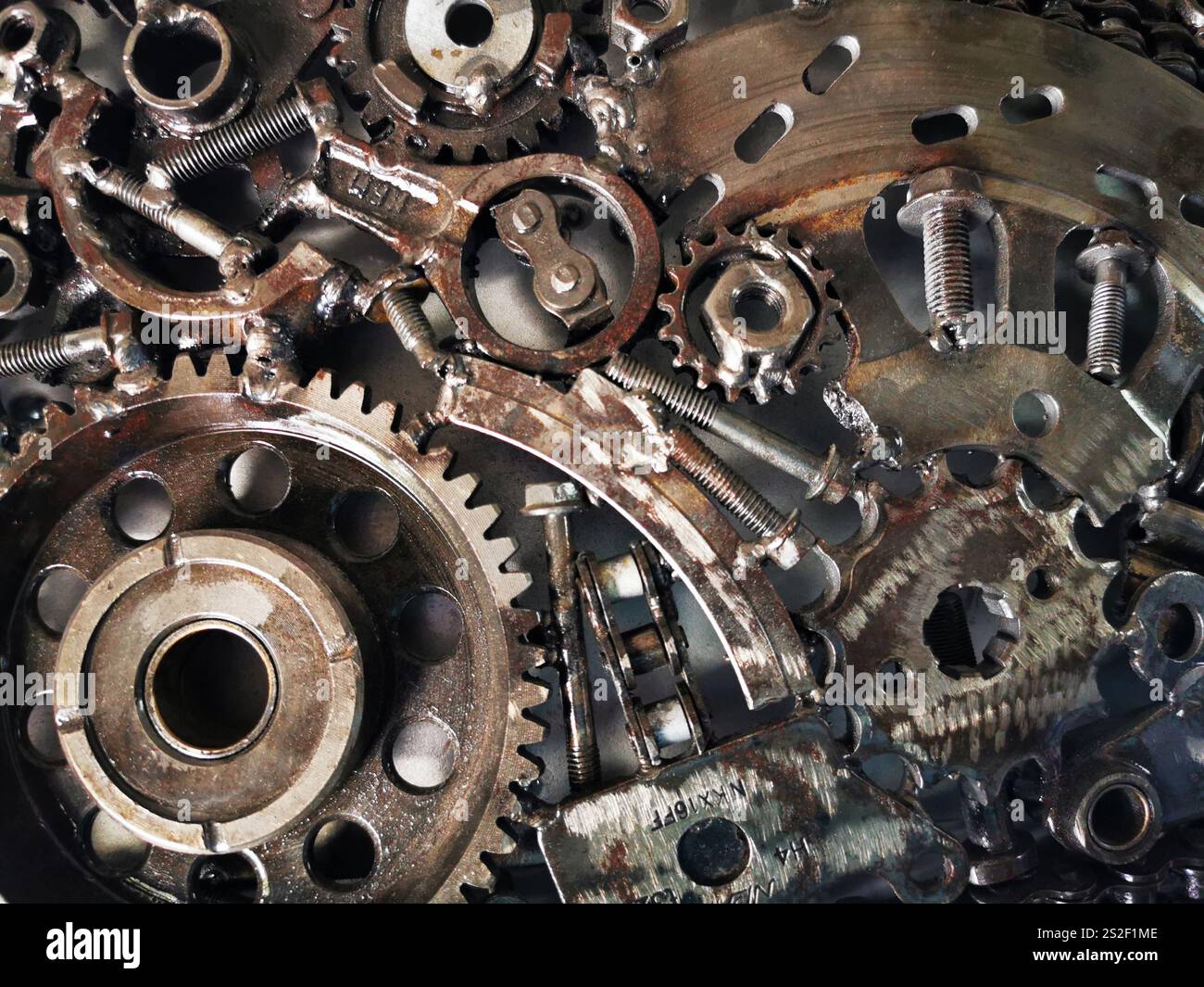 iron steampunk cogwheel texture as technology background Stock Photo ...