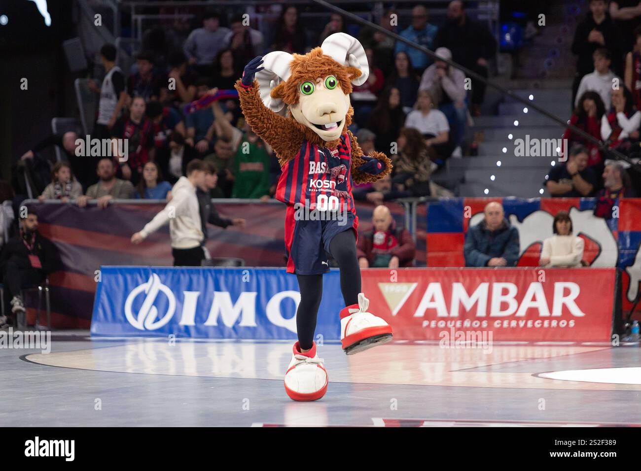 Baskonia mascotduring Real Madrid victory over Baskonia 82 - 89 in Liga ...