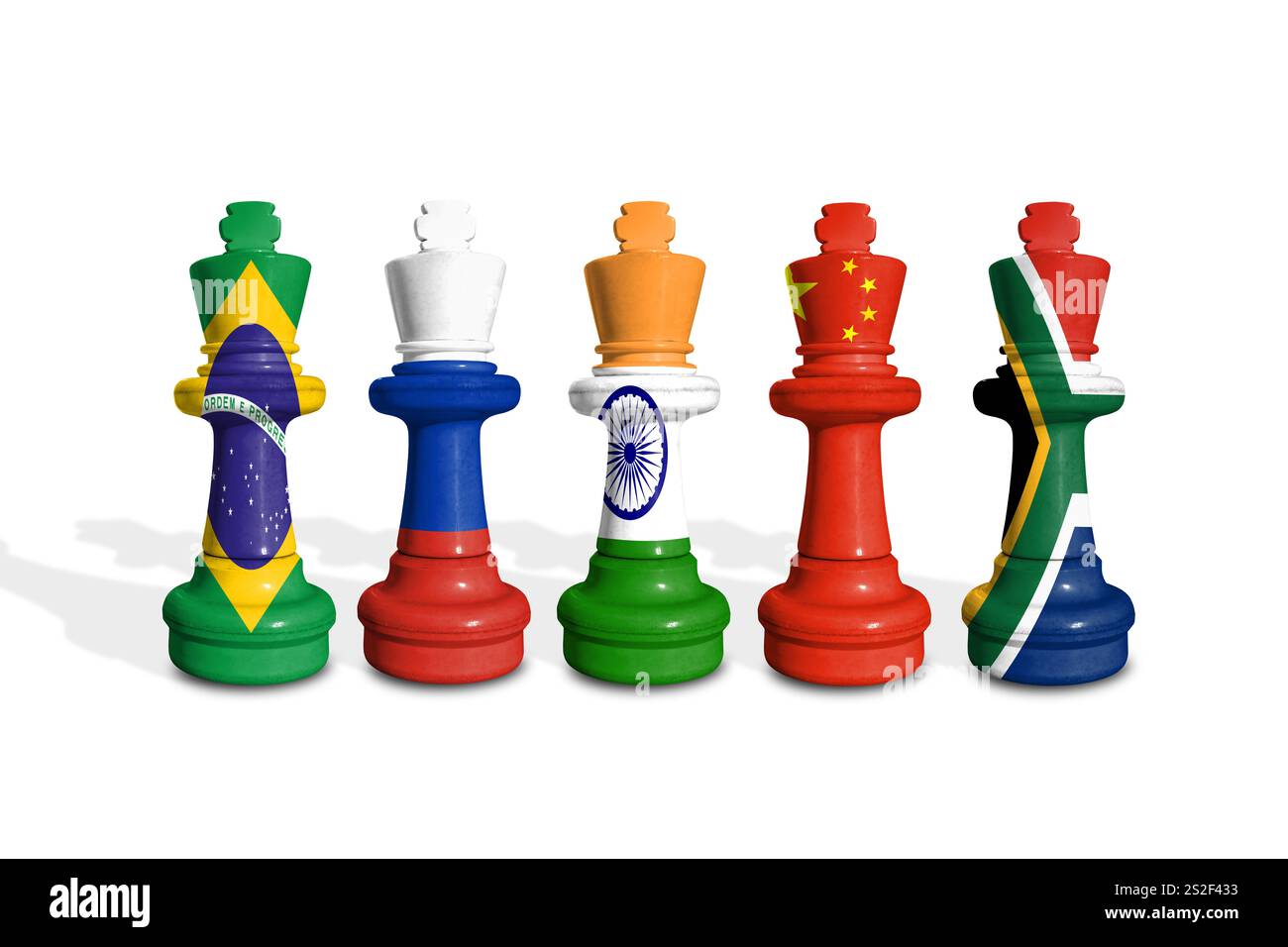 BRICS is group of powerful rising states. Chess made from flags of ...