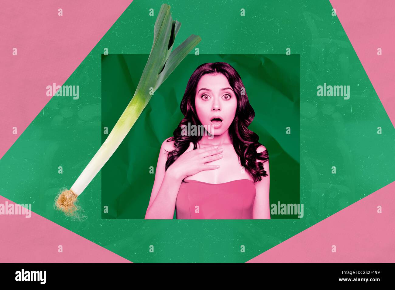 Template sketch image composite artwork collage of young woman emotion ...