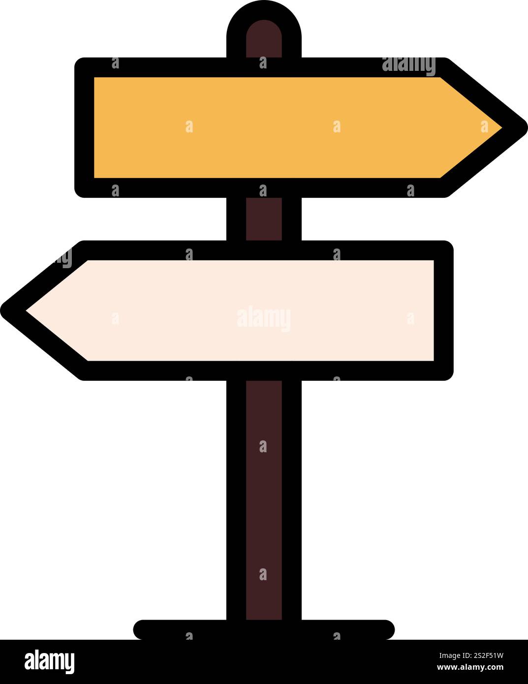 Direction board line icon. Signpost outline vector sign. Road sign ...