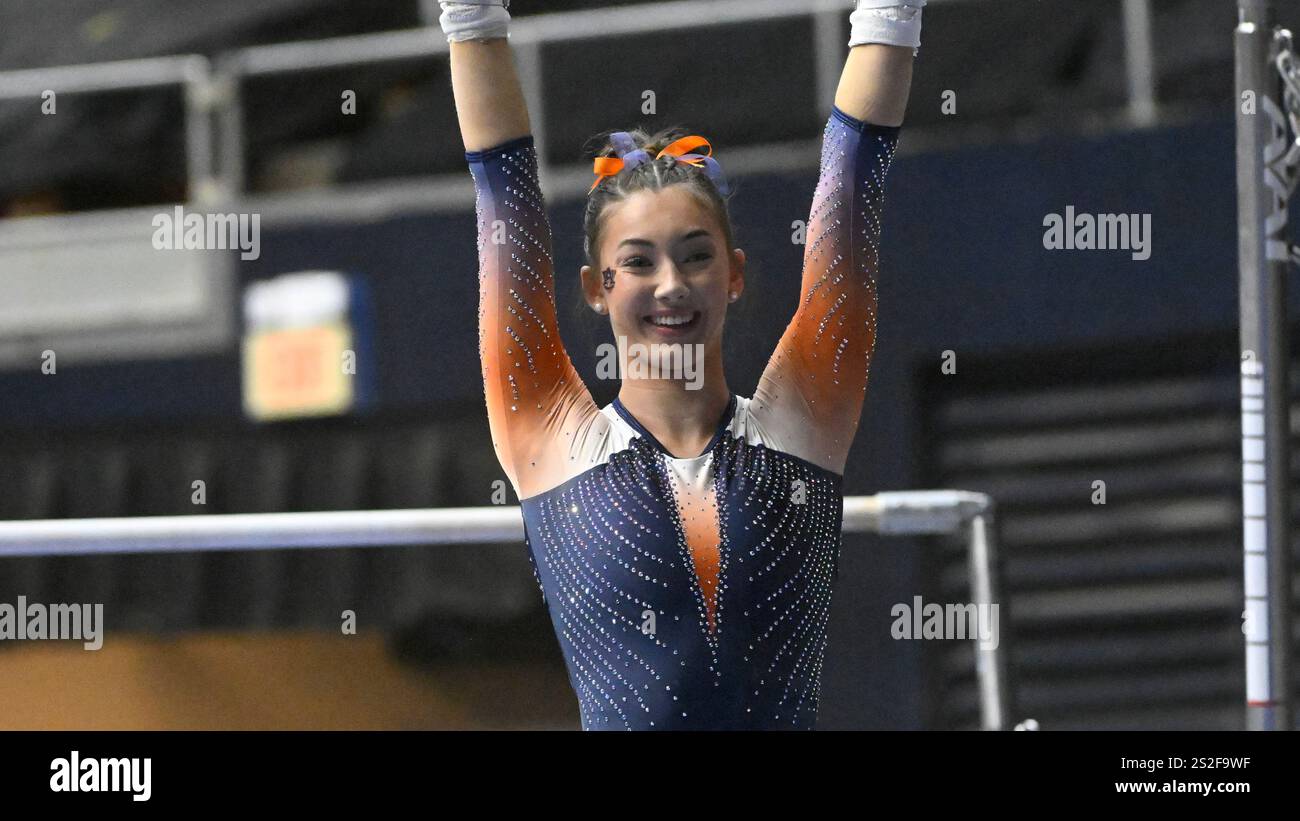 Auburn gymnast Emma Grace Boyd competes during an NCAA gymnastics meet ...