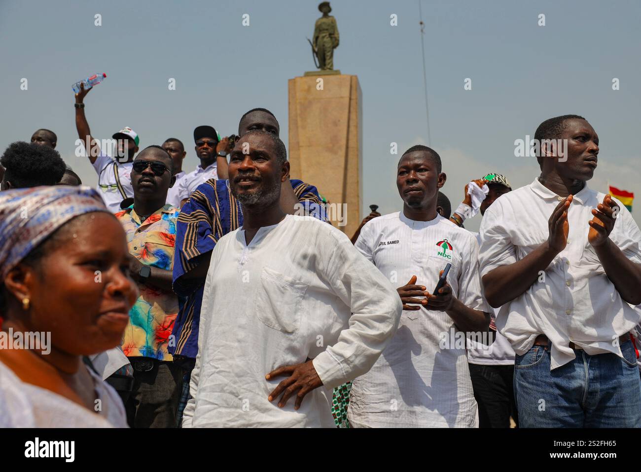 Supporters of President John Dramani Mahama, attend his inauguration ...