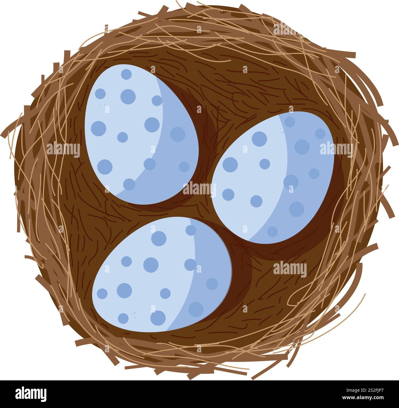Bird eggs inside nest flat icon. Vector illustration Stock Vector Image ...
