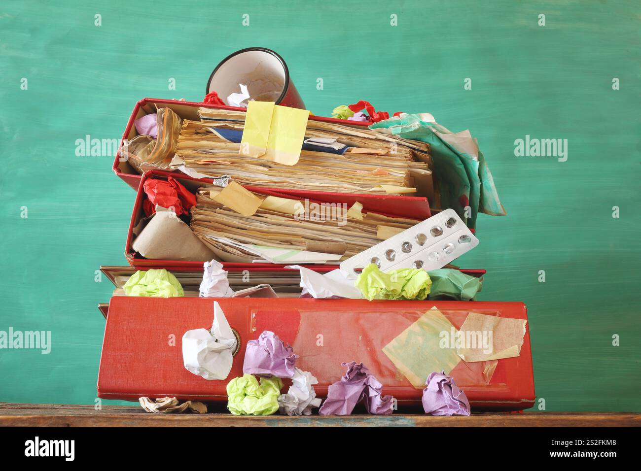 messy file folders and business records ,red tape, bureaucracy ...