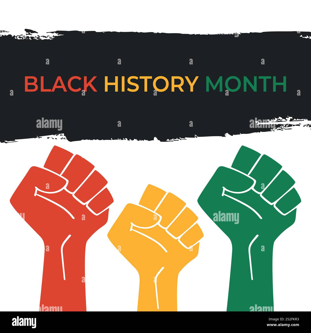 Black history month celebrate. African American History. Red, yellow ...