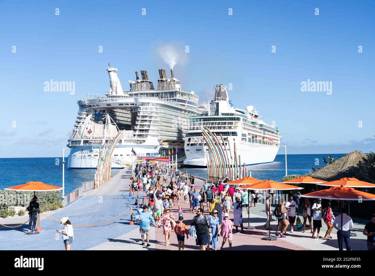 Cruise Ships Msc Royal Caribbean And Others At Nassau Port In Bahamas 5023
