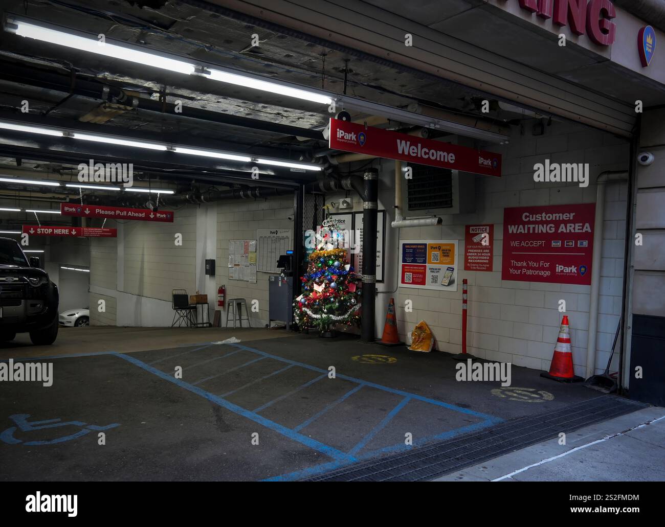 Christmas tree in parking garage hi-res stock photography and images ...