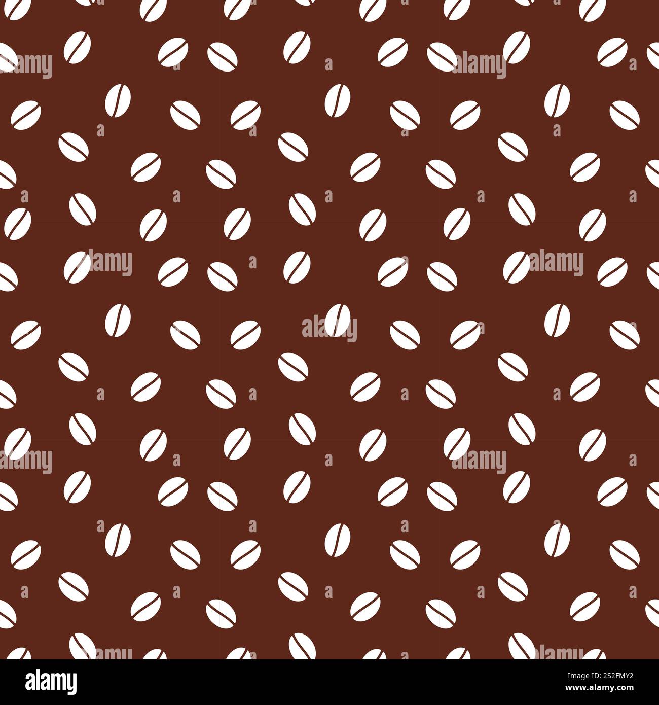 Coffee beans seamless pattern. Easily changeable colors. Vector pattern ...