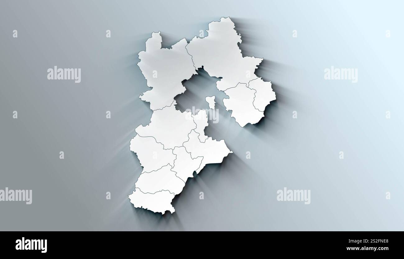 Modern Map of Hebei Province of China with District Borders Stock Photo ...