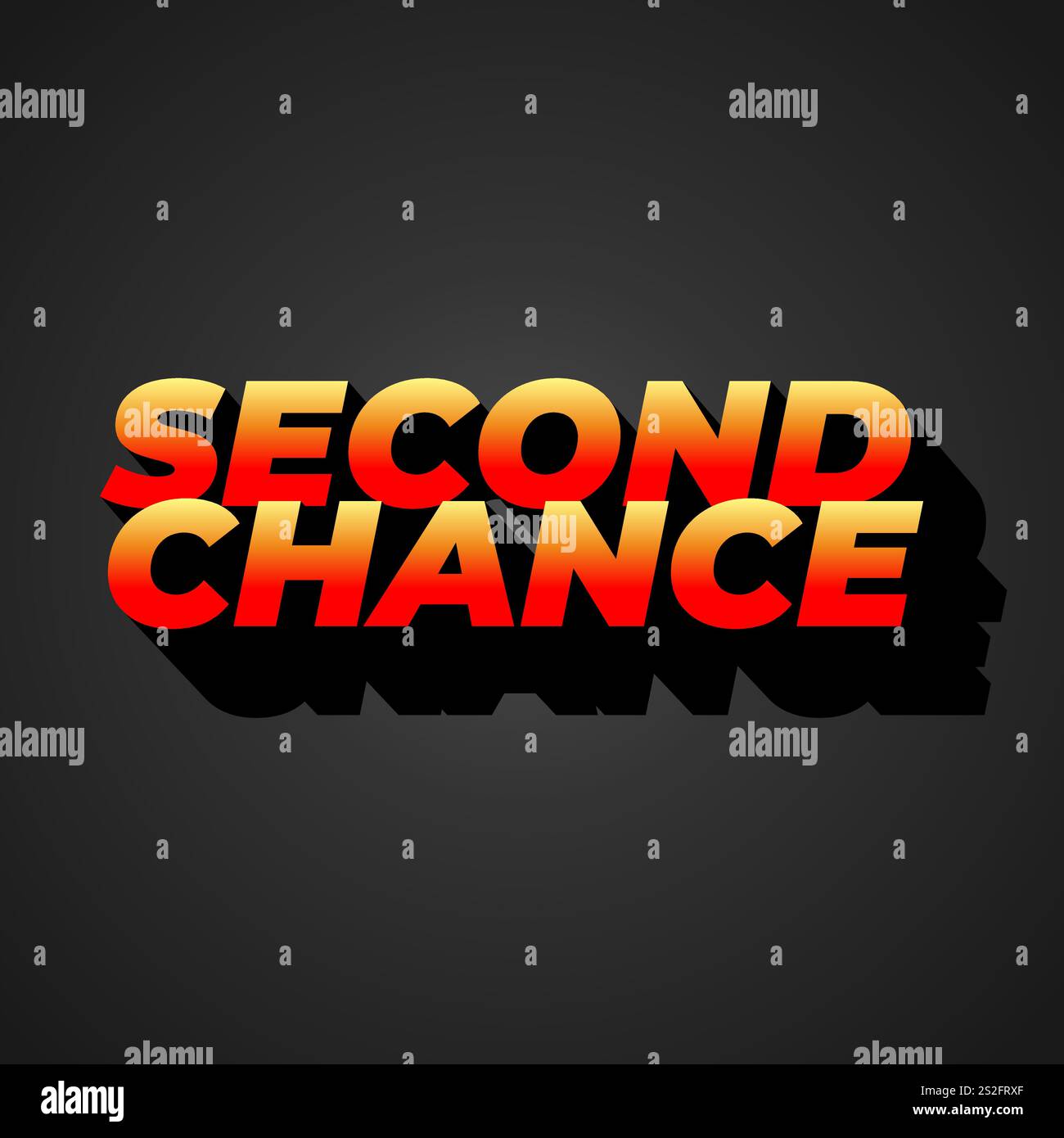 Second chance text effect design for social media ads in square size ...