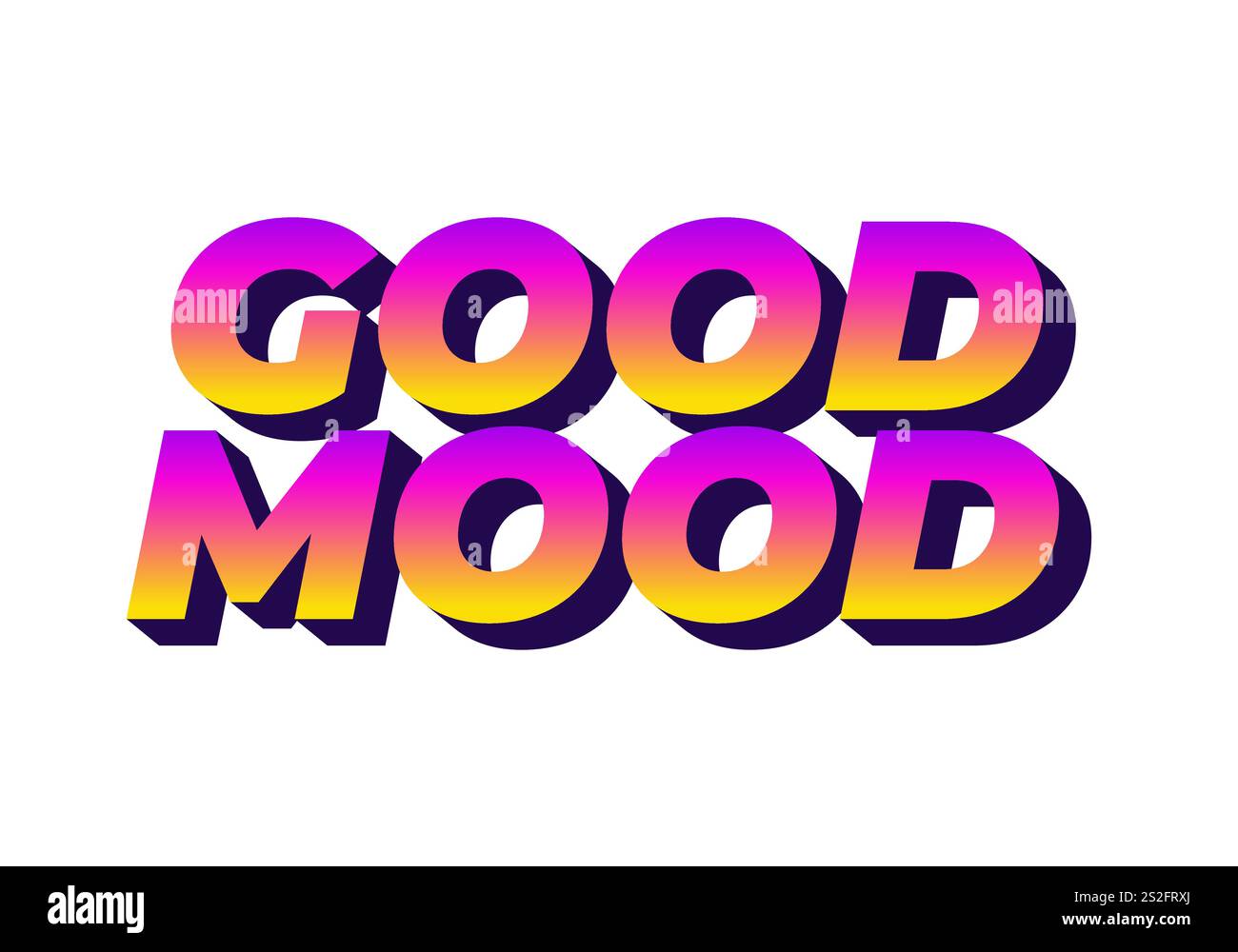 Good mood. Text effect design in eye catching colors with 3D look Stock ...