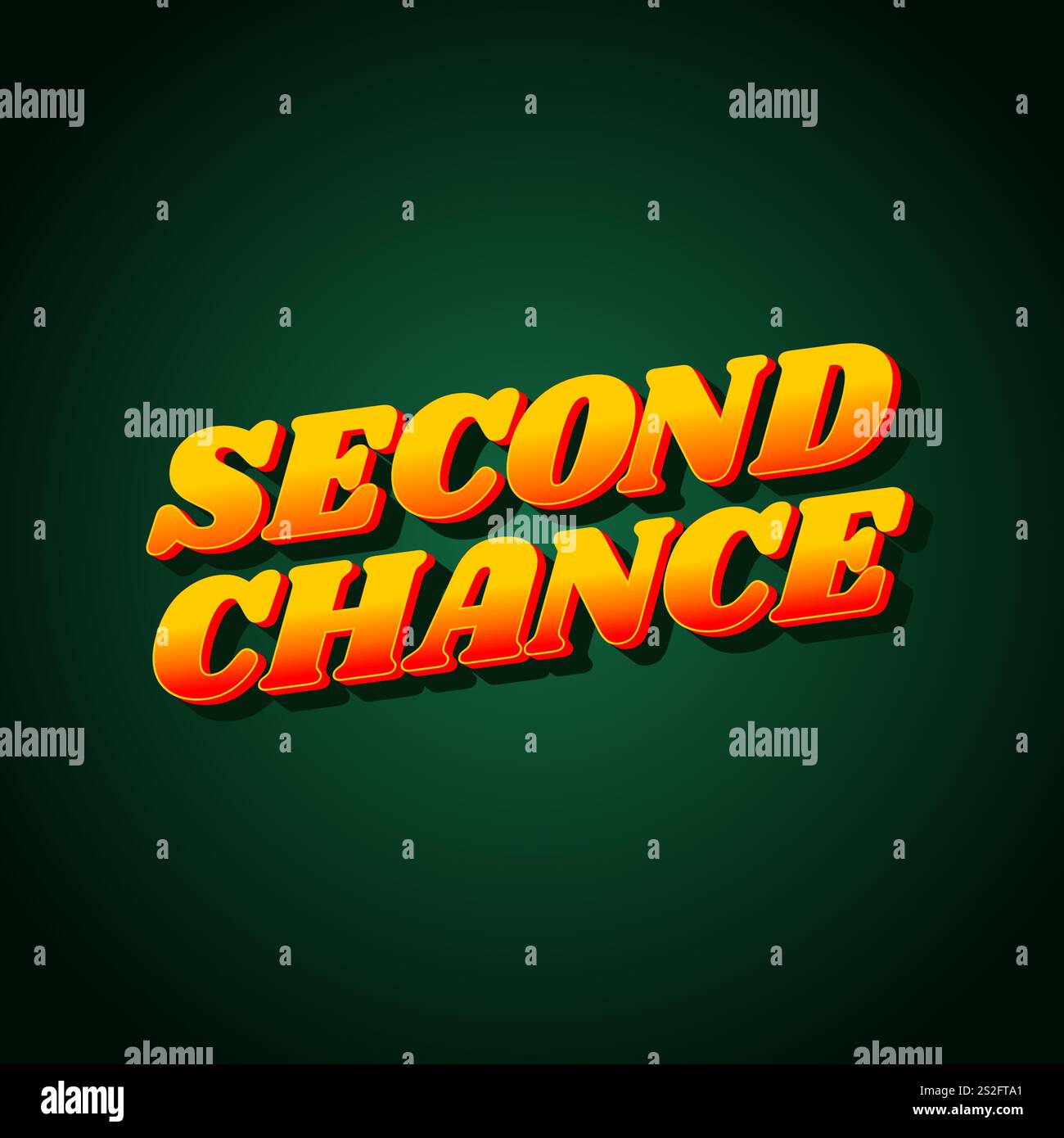 Second chance text effect design for social media ads in square size ...