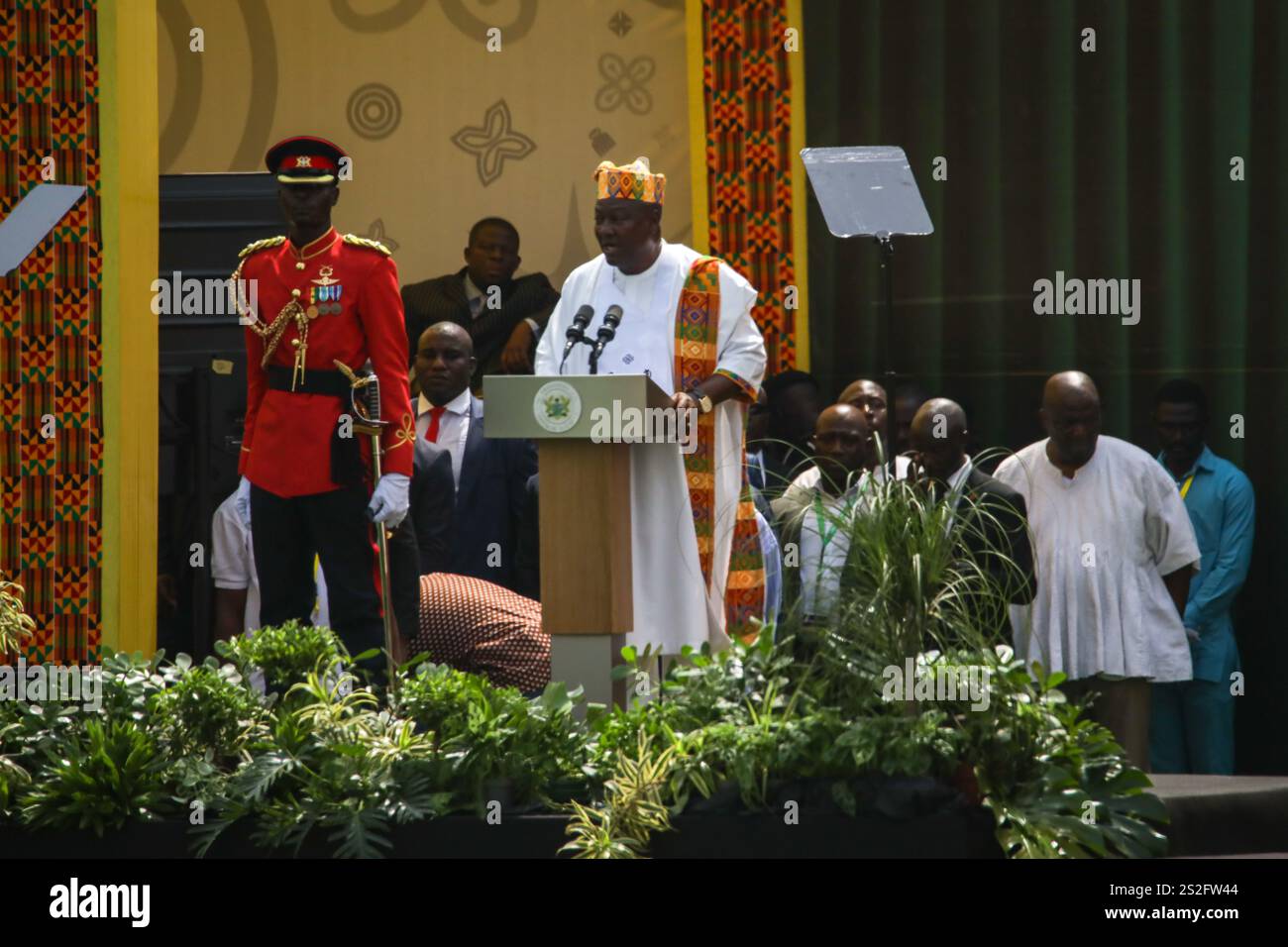 Accra, Greater Accra Region, Ghana. 7th Jan, 2025. President JOHN ...