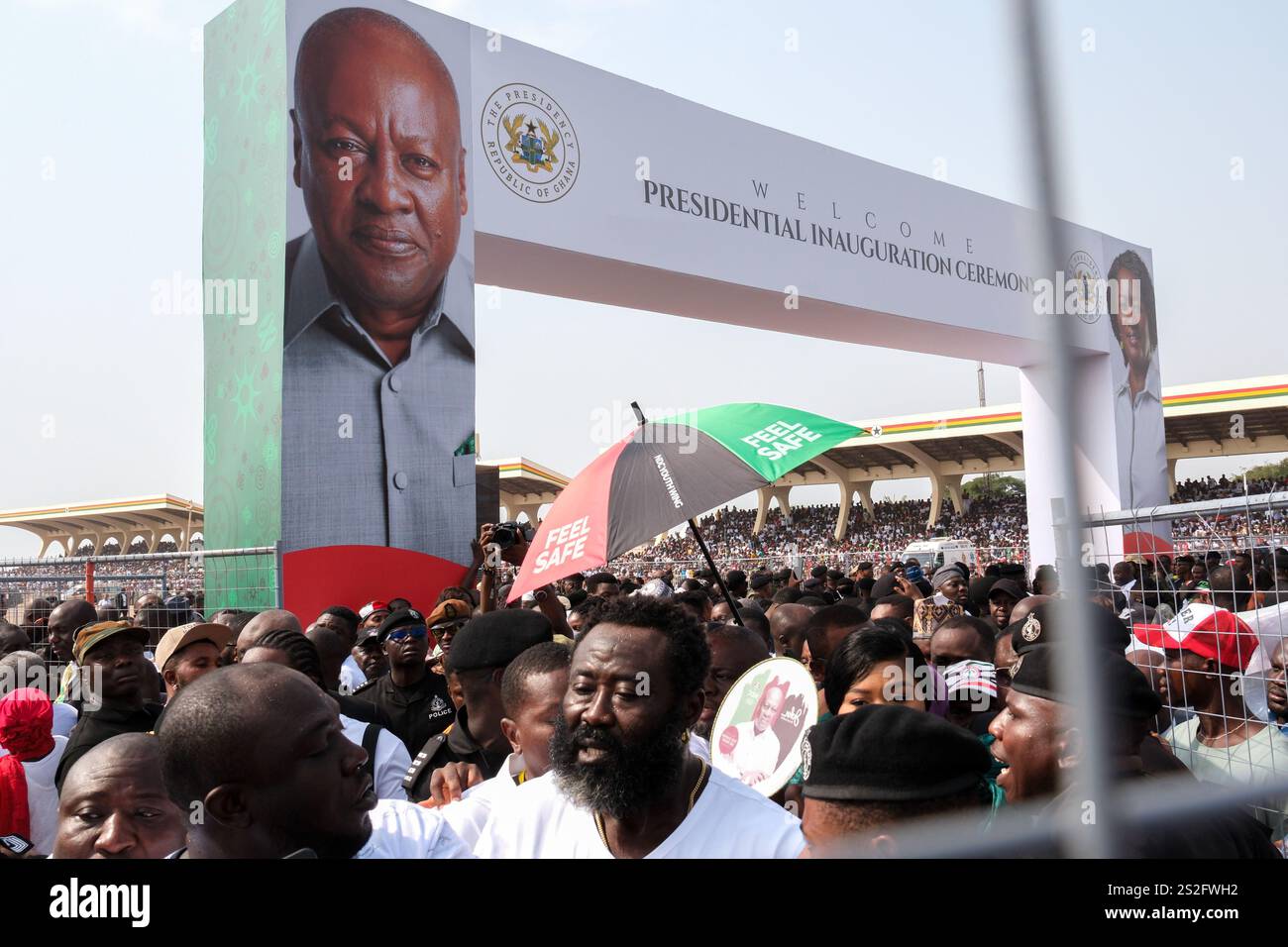 Accra, Greater Accra Region, Ghana. 7th Jan, 2025. Guest jublilates ...