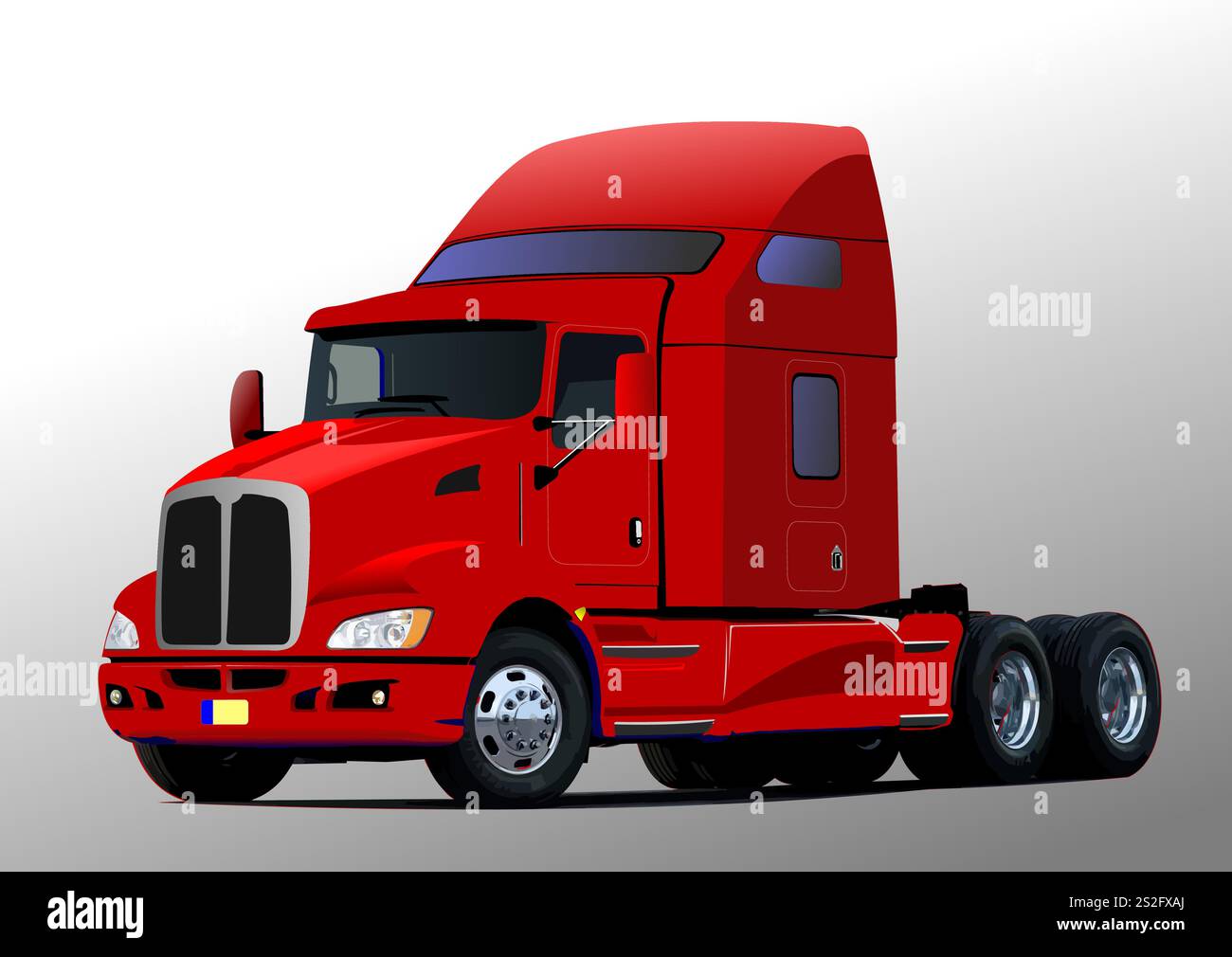 Vector illustration of red truck. Lorry. 3d vector illustration Stock ...