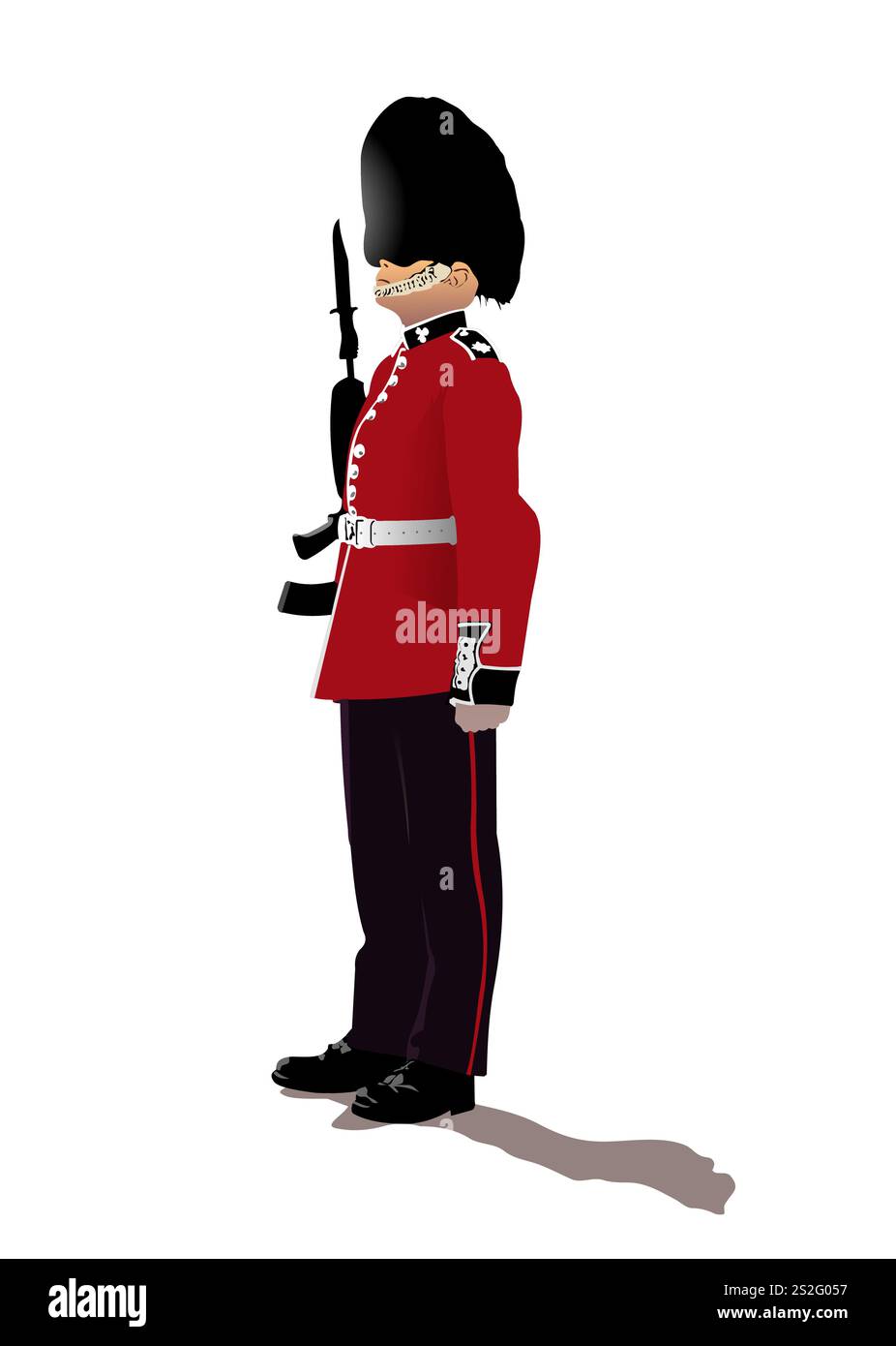 Vector 3d image of guard isolated on white Stock Vector Image & Art - Alamy