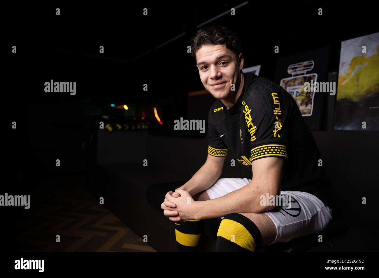 Stockholm, Sverige. 07th Jan, 2025. 250107 Charlie Pavey, AIK, poserar ...