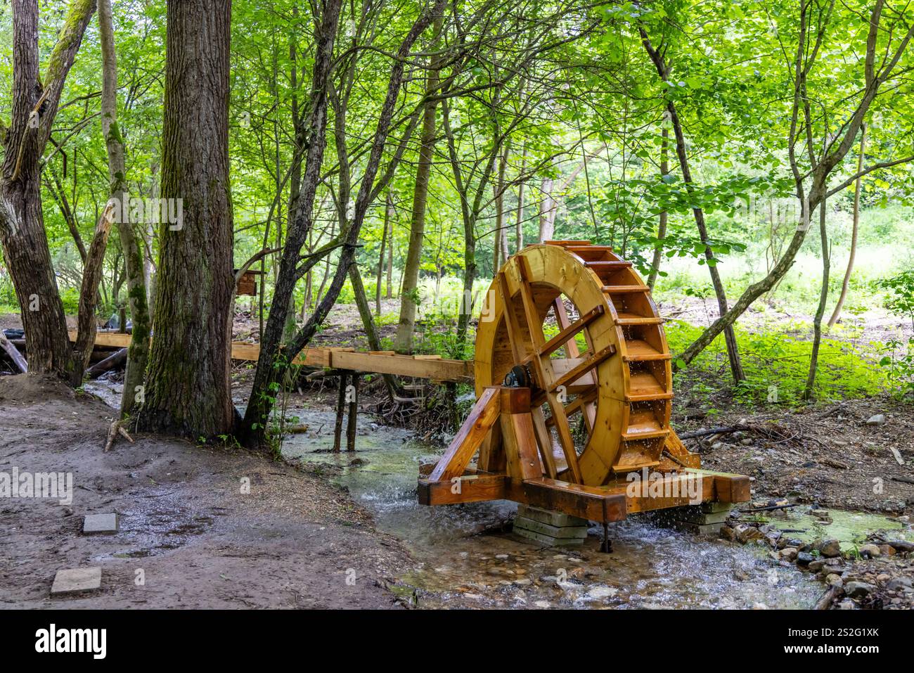 National park Muranska Planina, stream with a water mill wheel ...