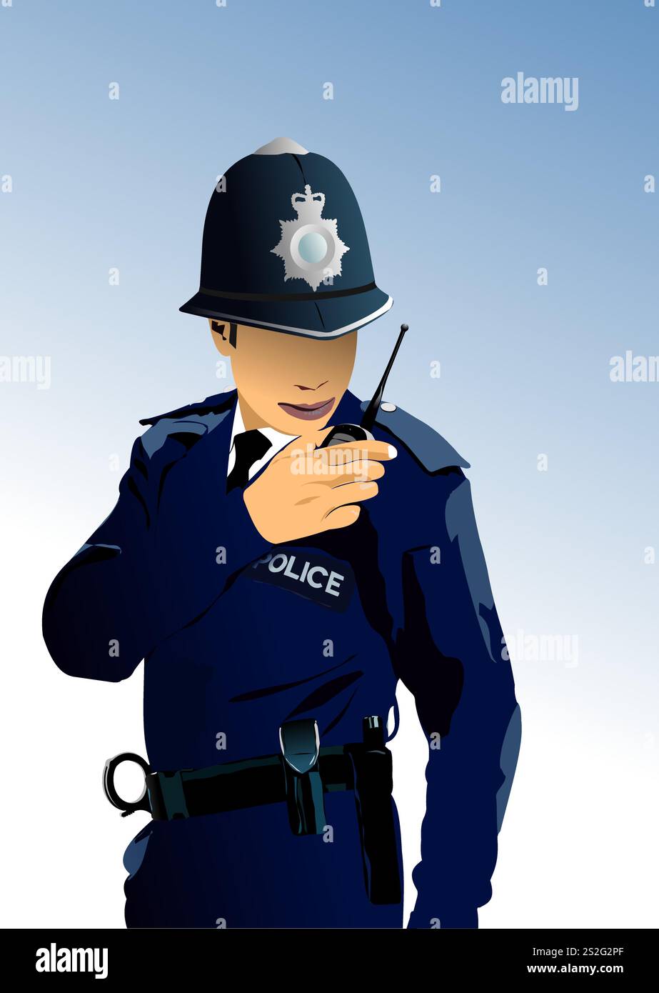 Police walkie talkie uk Stock Vector Images - Alamy
