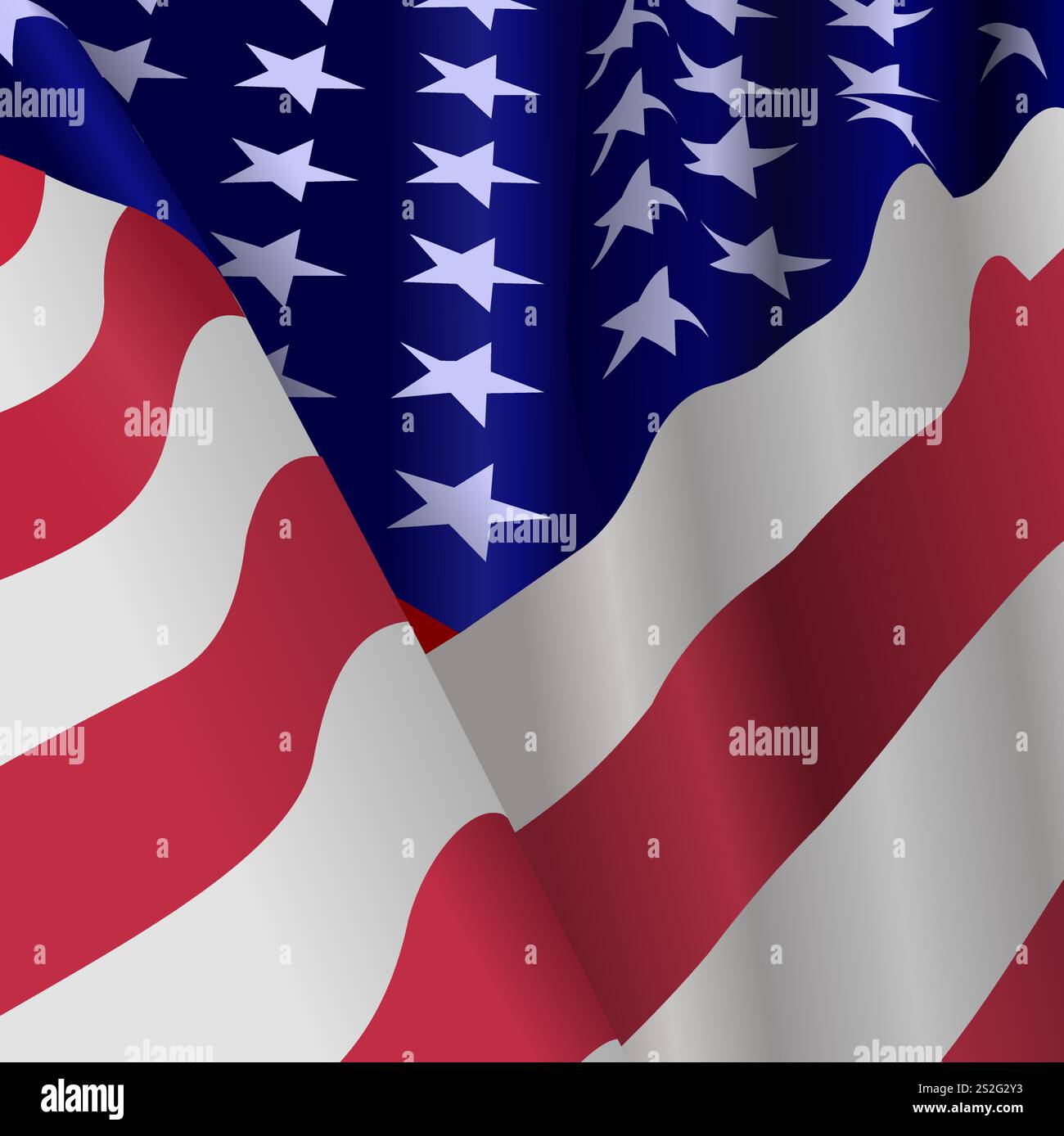 Stylized American Flag. Independence day of United States of America ...