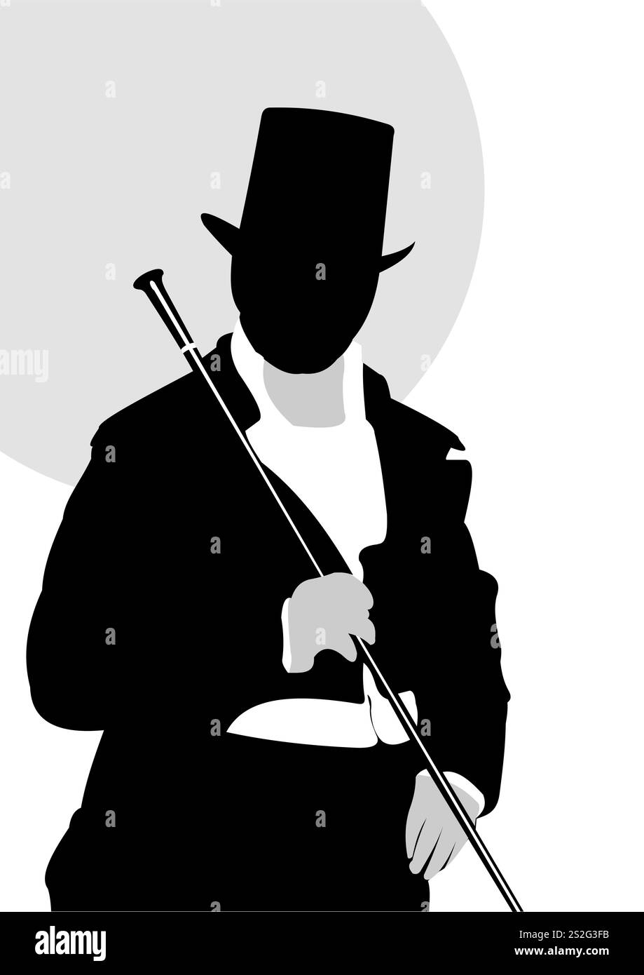 London handsome gentlemen. White-black vector illustration Stock Vector ...